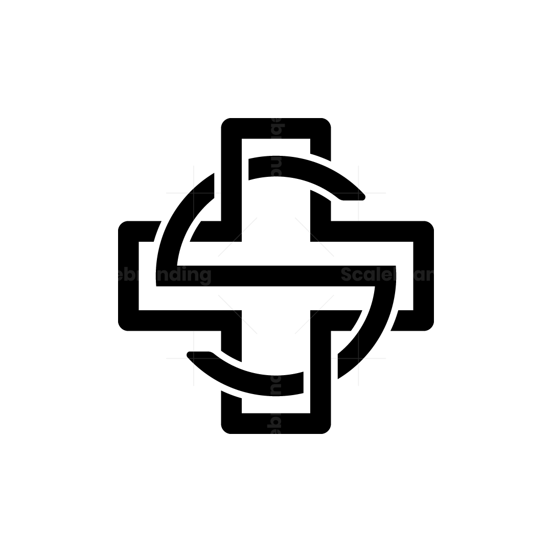 Initial S Medical Cross Logo | Scalebranding