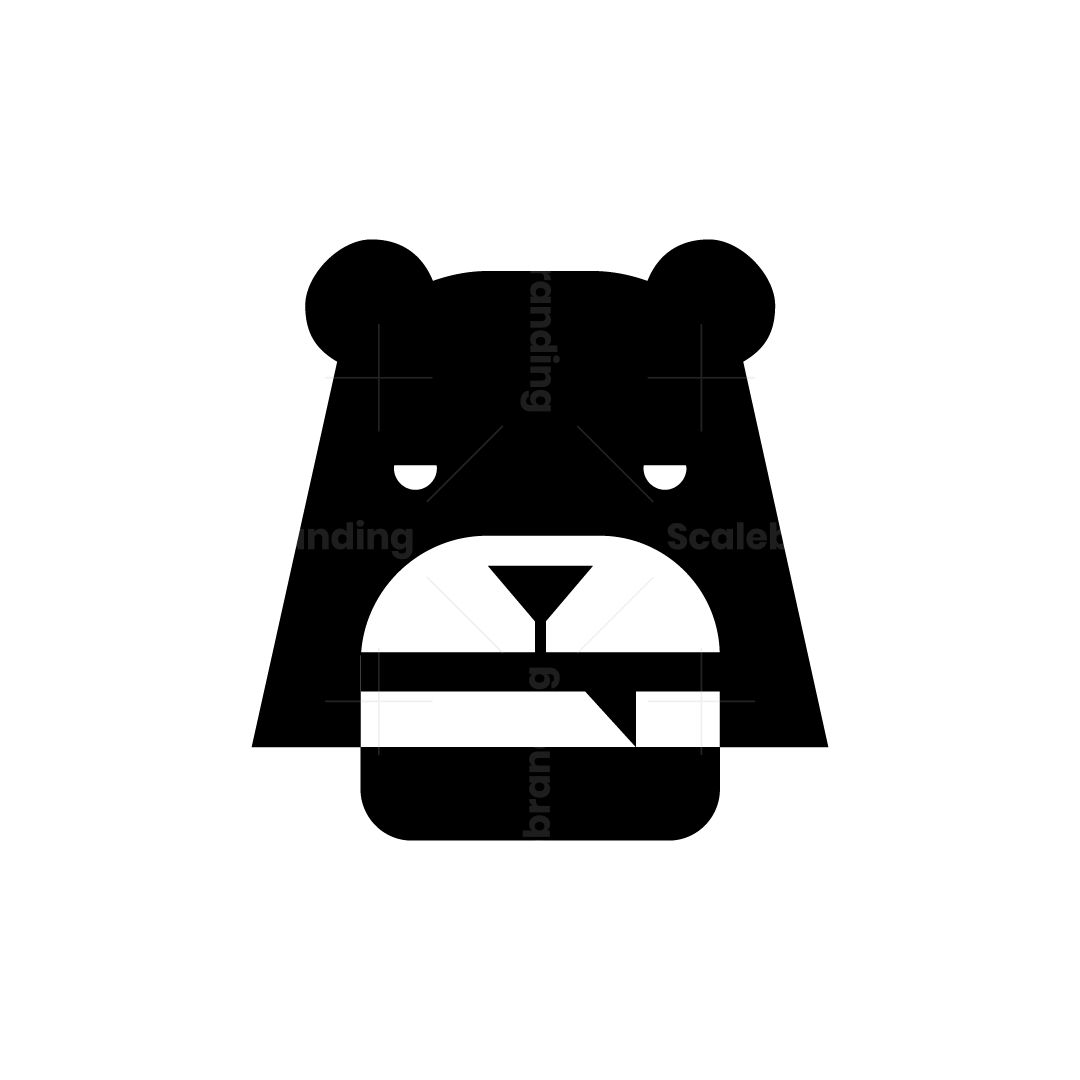 bear combine with burger logo | Scalebranding