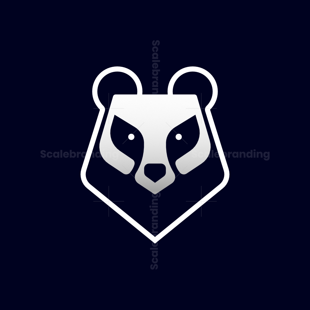 Modern Serious Panda Logo | Scalebranding