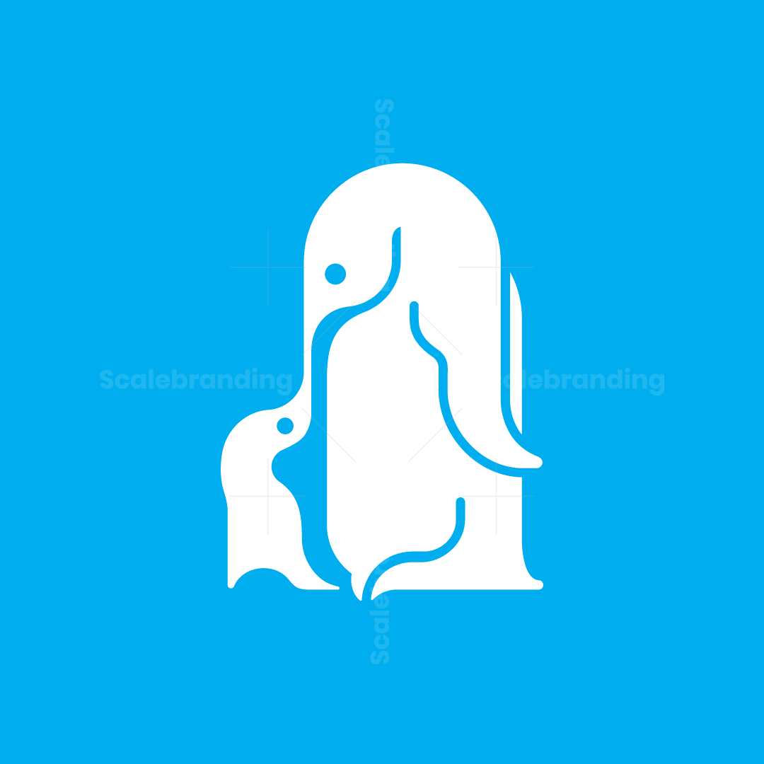 Penguin motherhood love bonding logo | Scalebranding