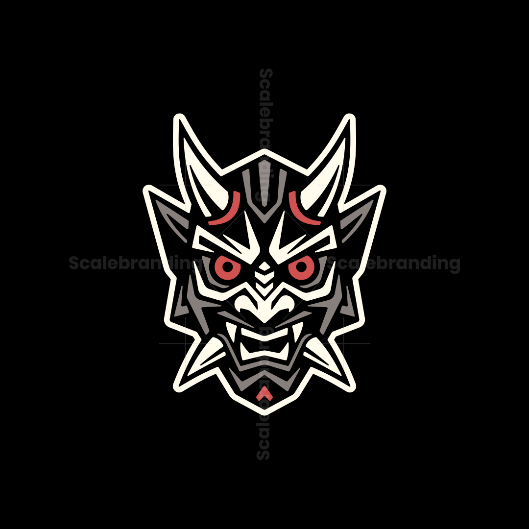 Intimidating Oni Mask Logo Design | Scalebranding