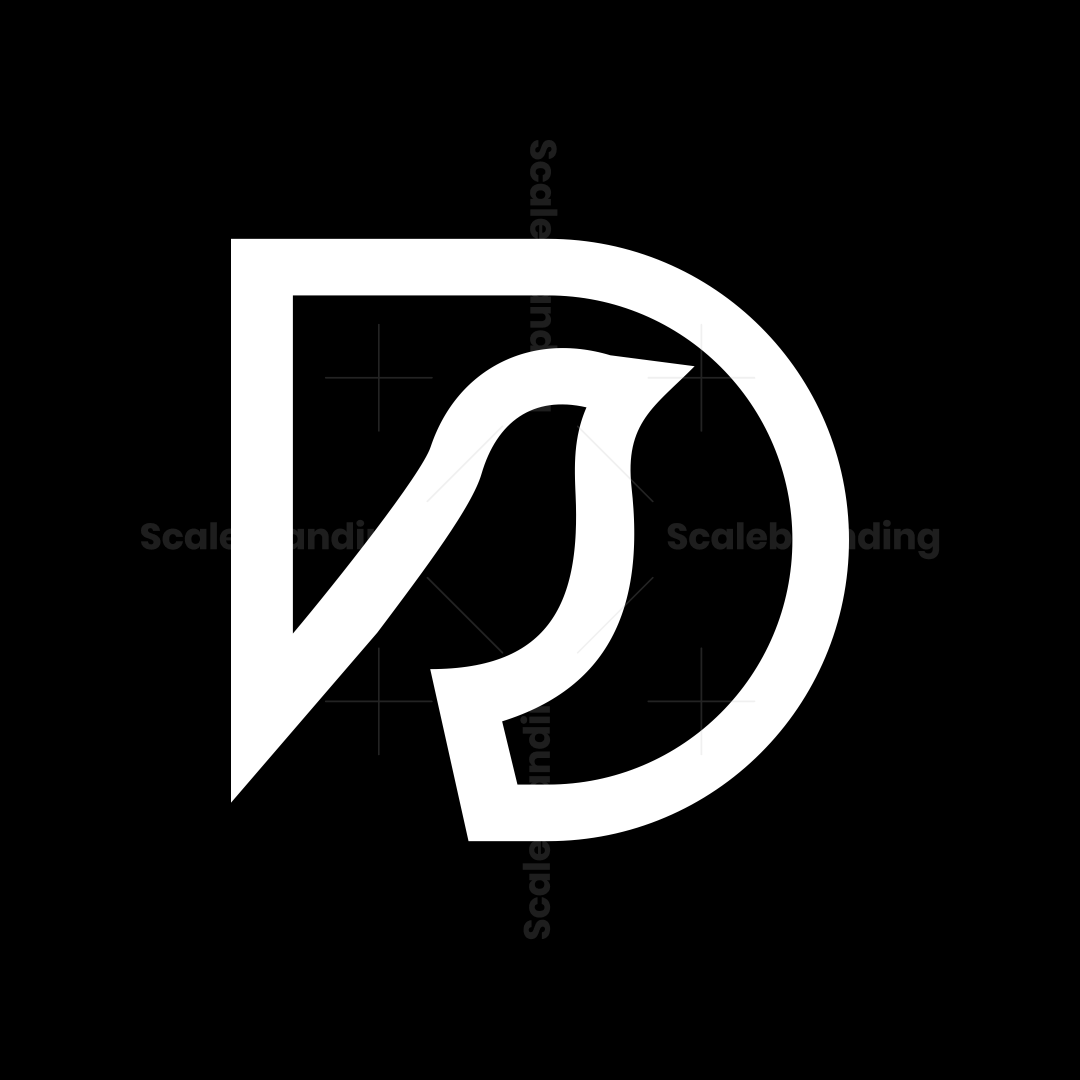 Letter D Bird Modern logo | Scalebranding