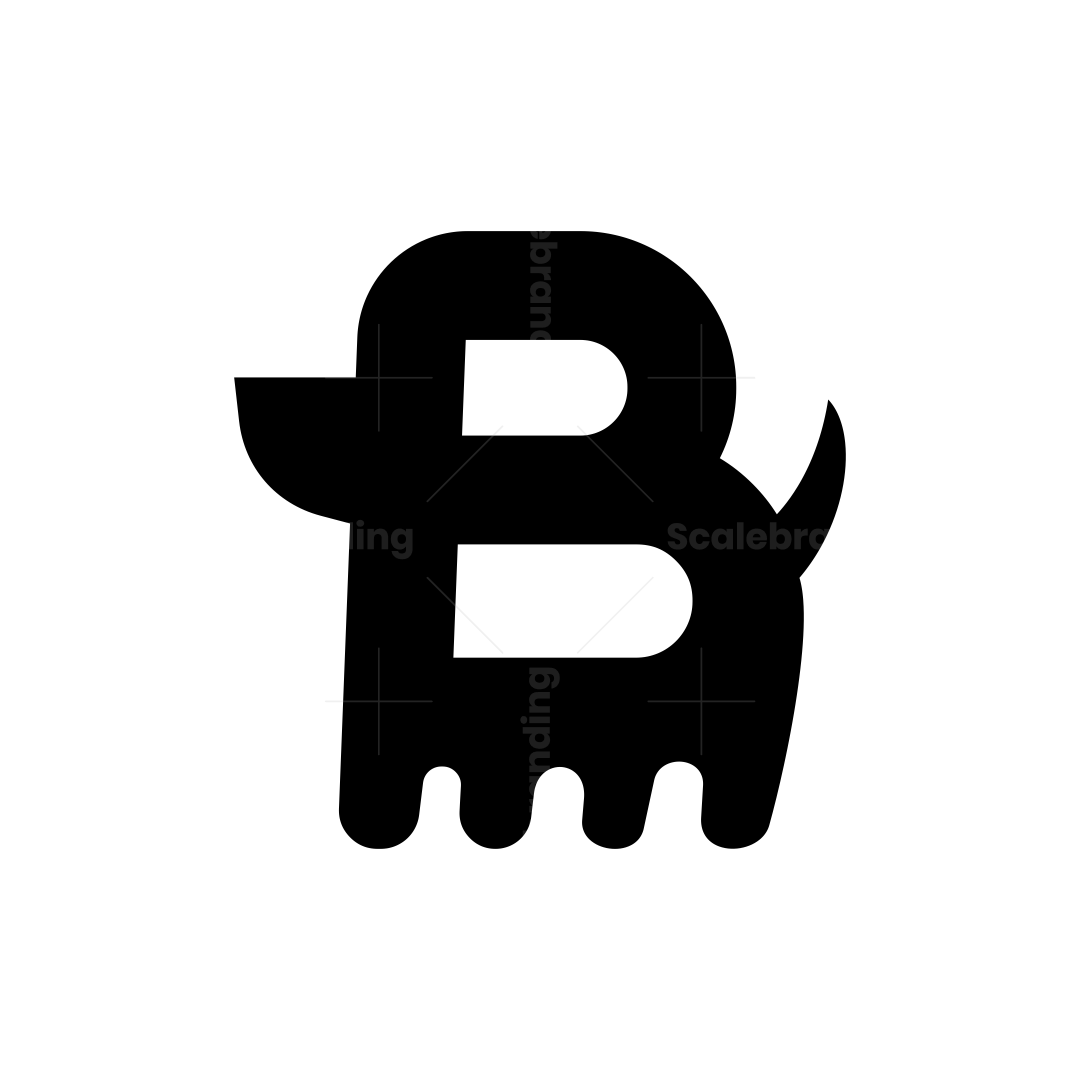 B Letter Cute Dog Logo | Scalebranding