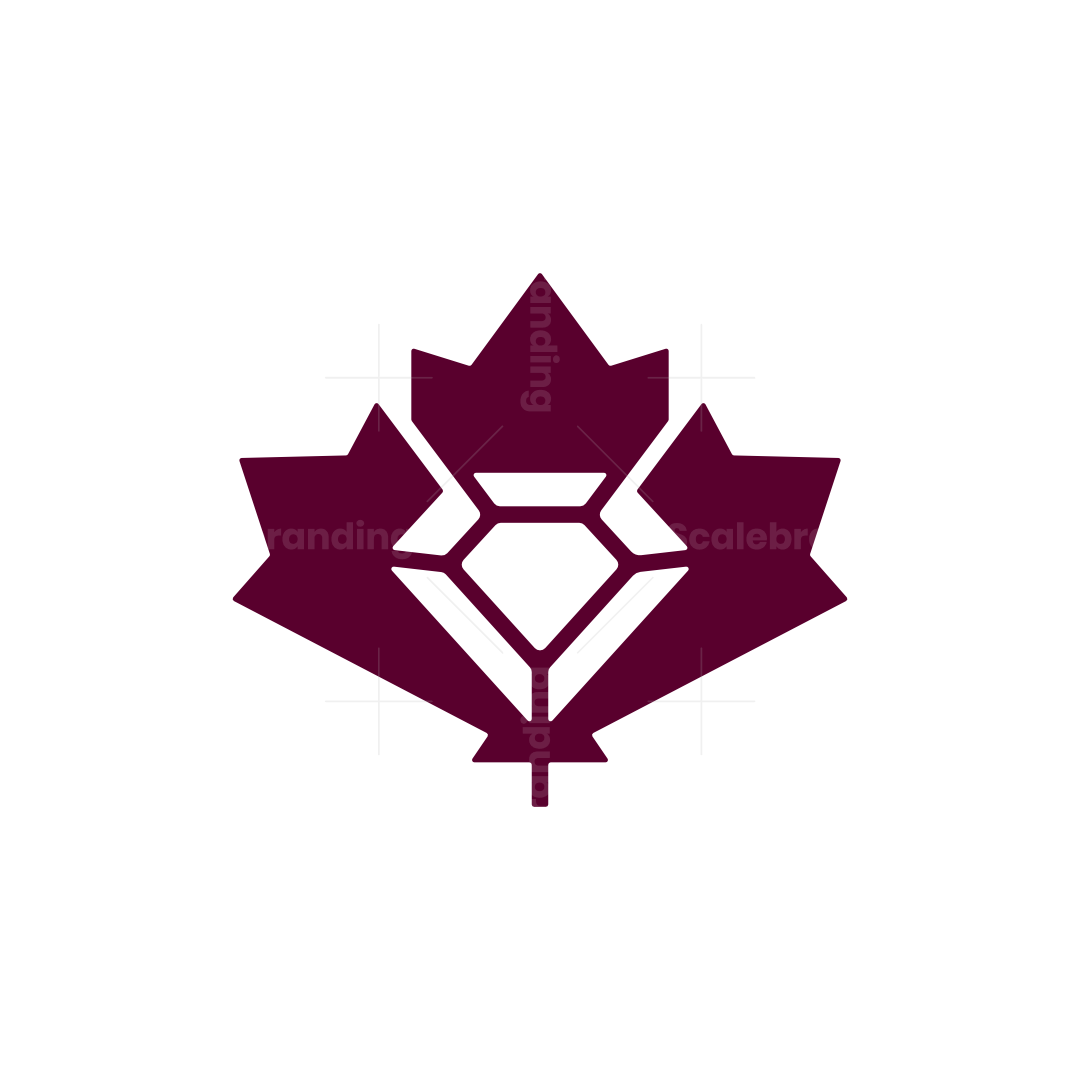 Geometric diamond maple leaf logo | Scalebranding