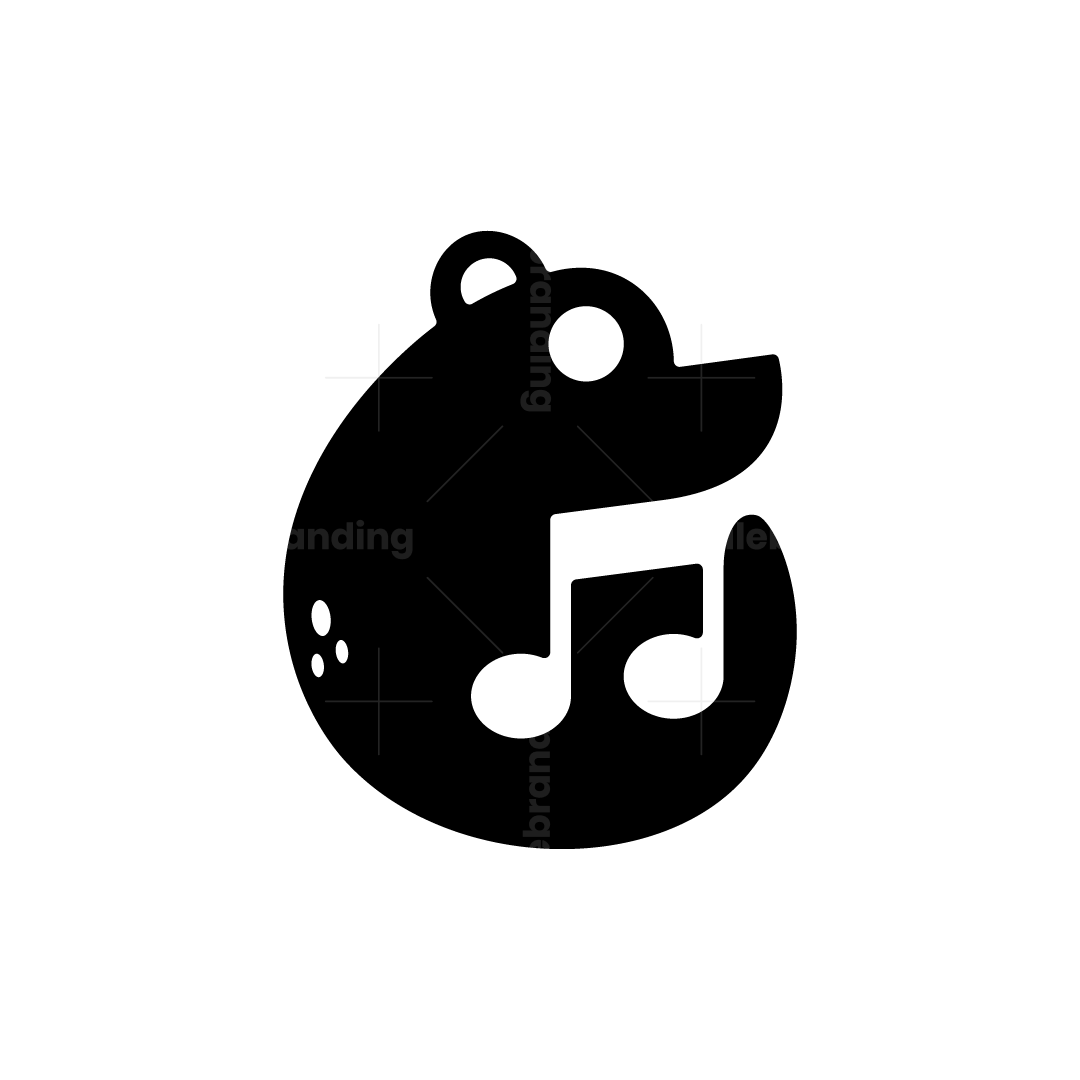 Cute Bear Music Note Logo | Scalebranding