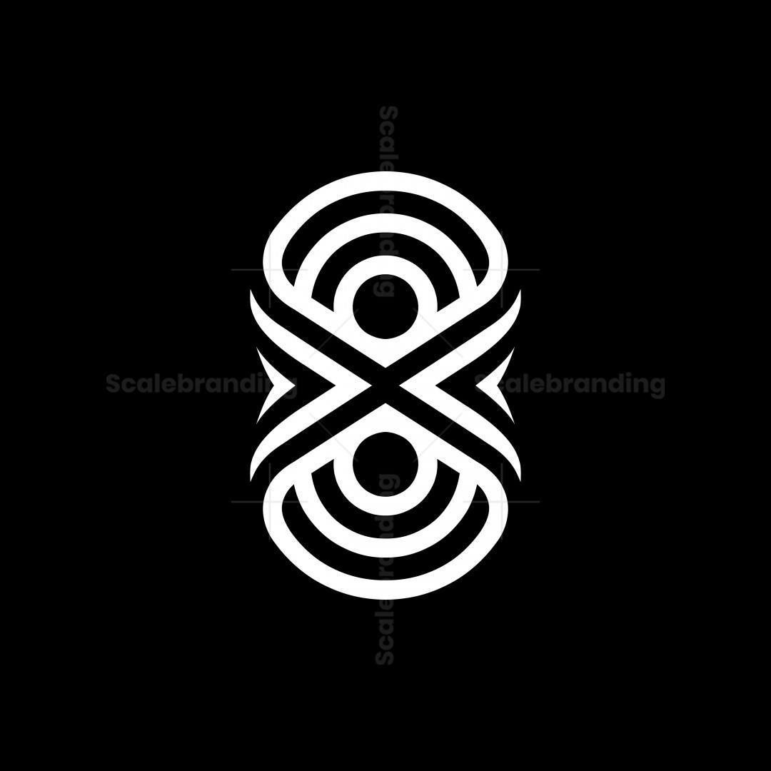 Letter X Eight Number Logo | Scalebranding