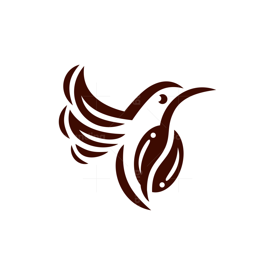 modern Hummingbird with simple Coffee Logo | Scalebranding