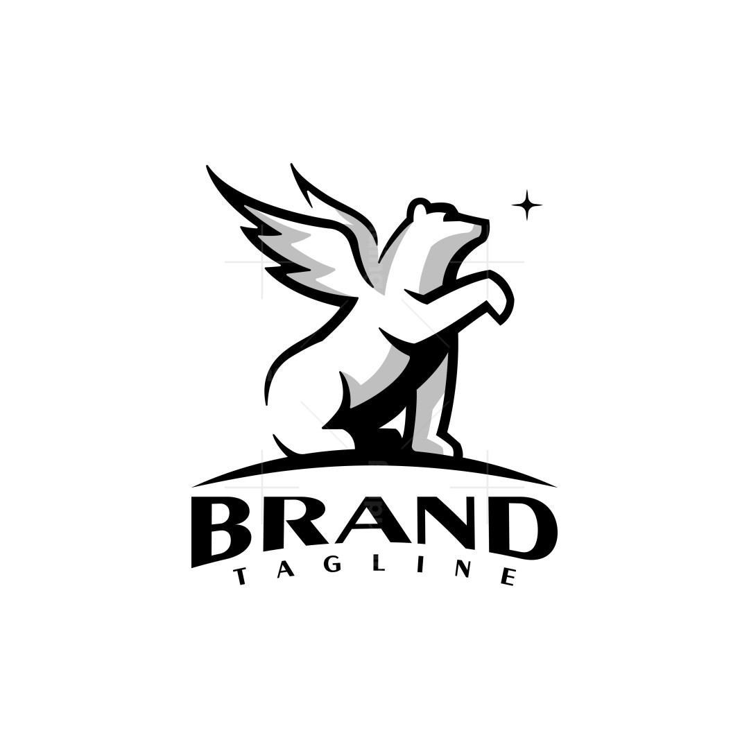 Winged Bear Logo | Scalebranding