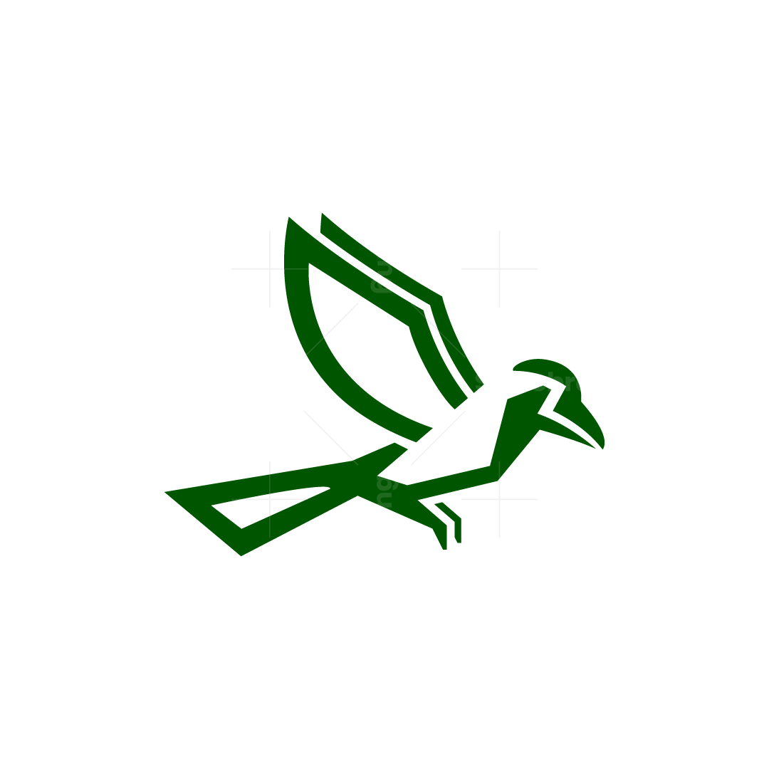 Modern Design Crow Logo Dark Green Crow Logo | Scalebranding