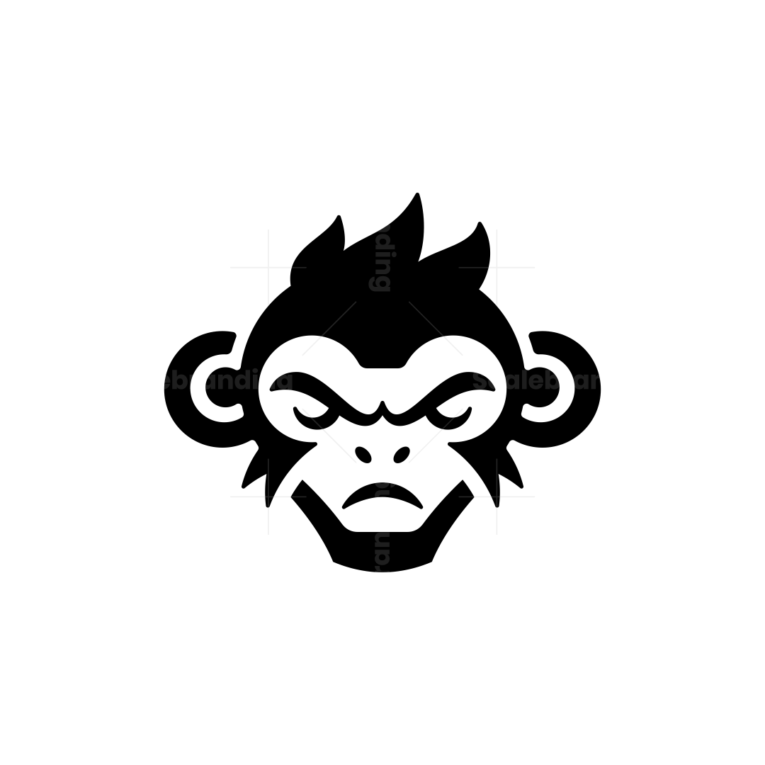 Elegant Iconic Angry Monkey Logo | Scalebranding