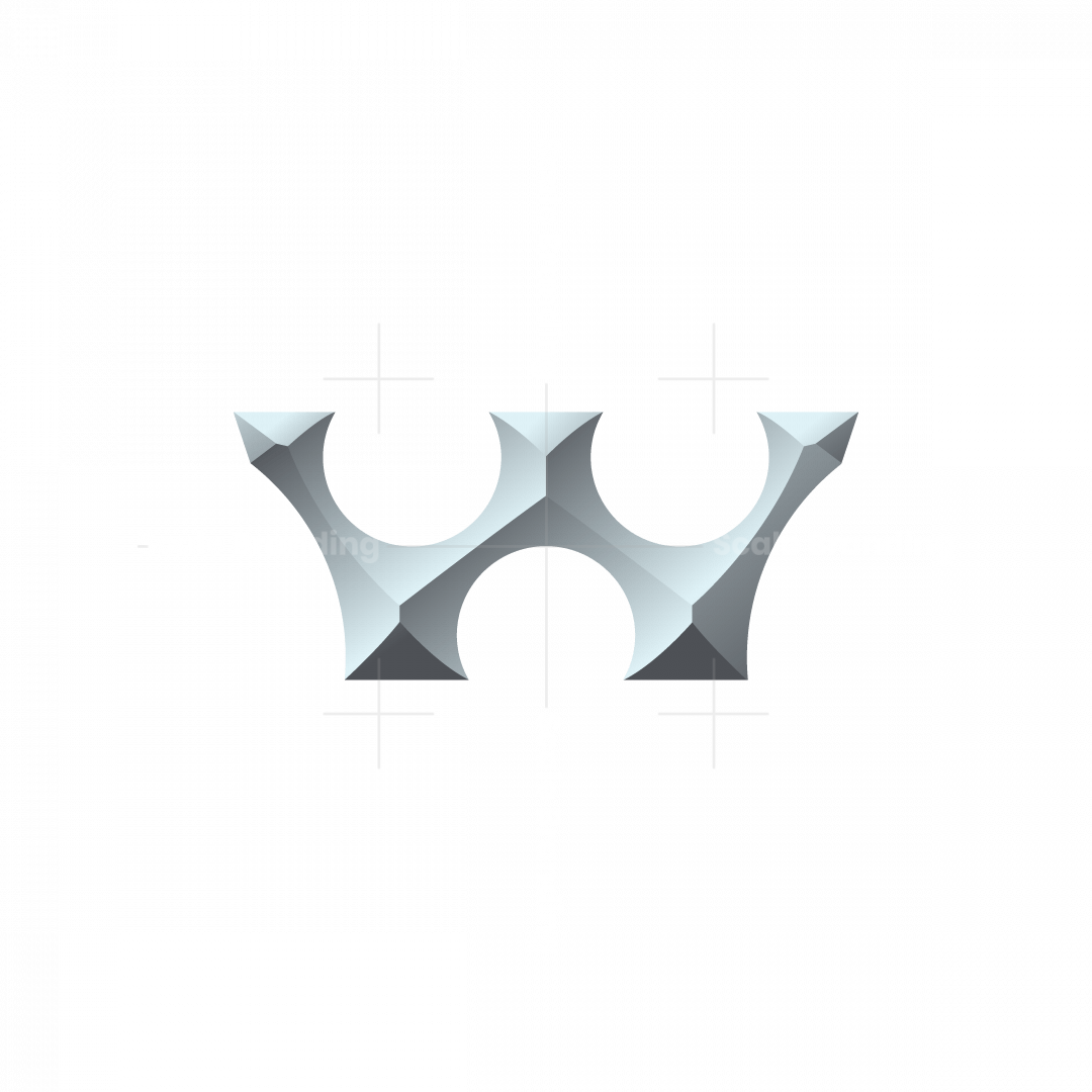 Metal Letter W or M logo | Scalebranding