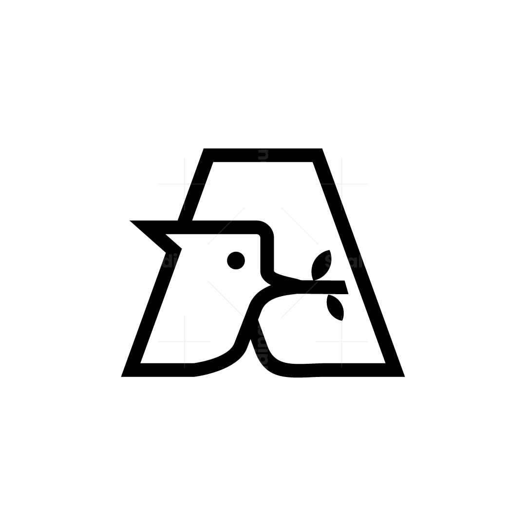 Letter A Bird Shaped logo | Scalebranding