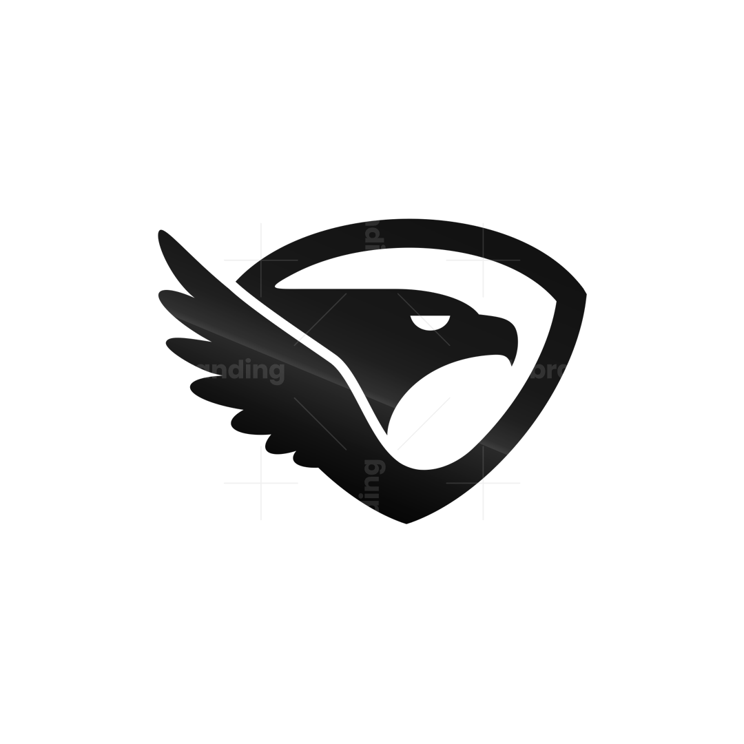 Black Hawk Wing Shield Logo | Scalebranding