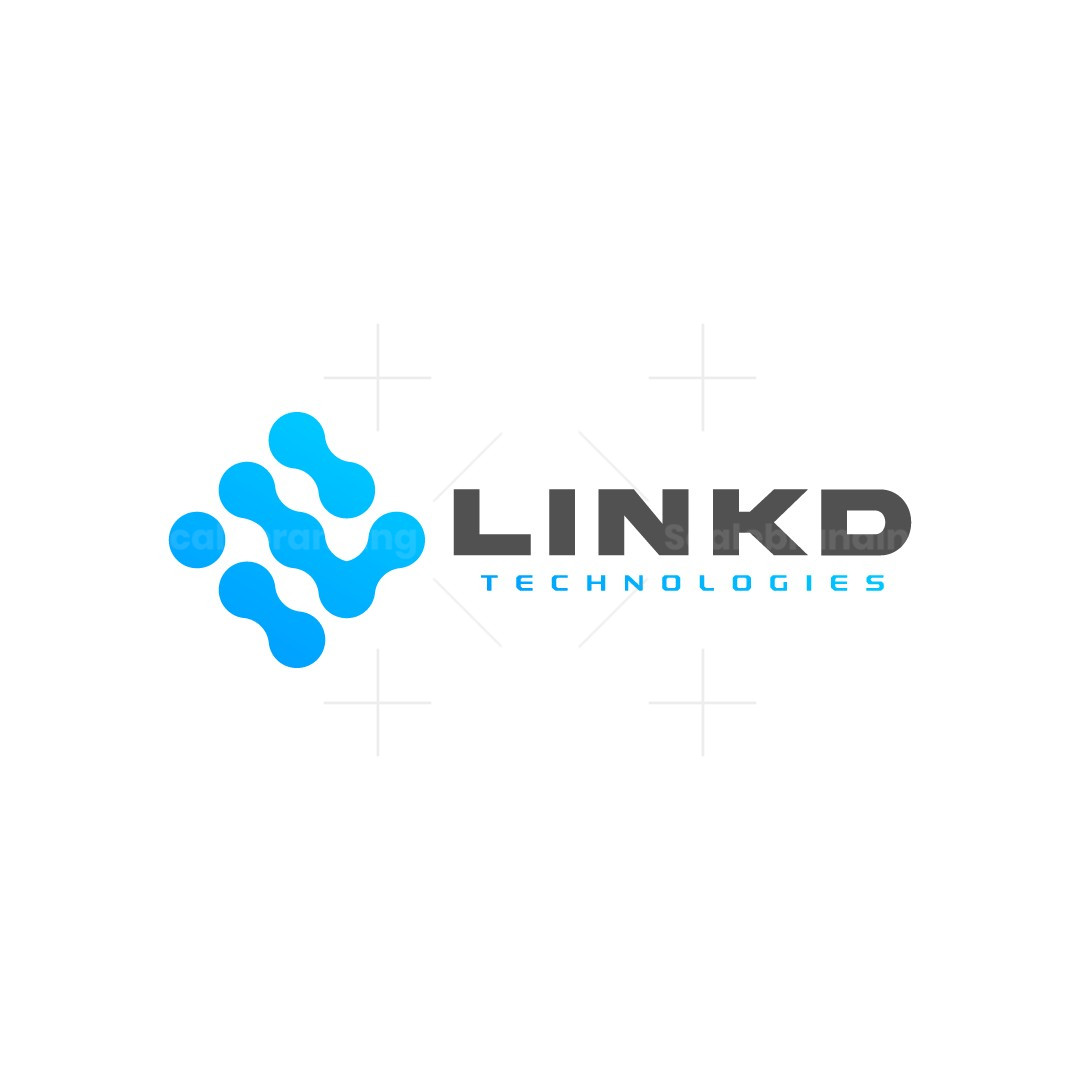 Linked Dots L Lettermark Abstract Logo Design - Linkd | Scalebranding