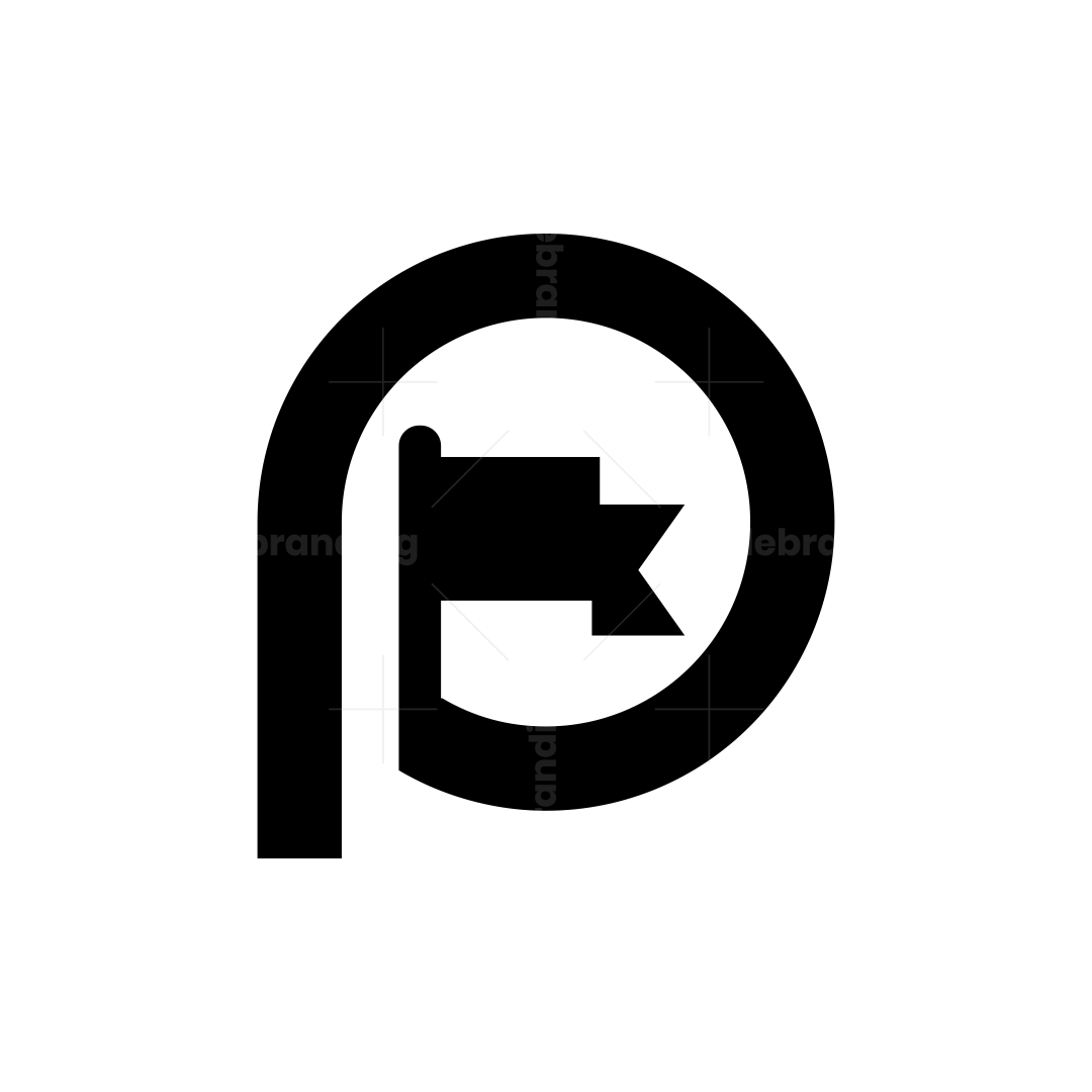 Letter P Flag Modern logo | Scalebranding