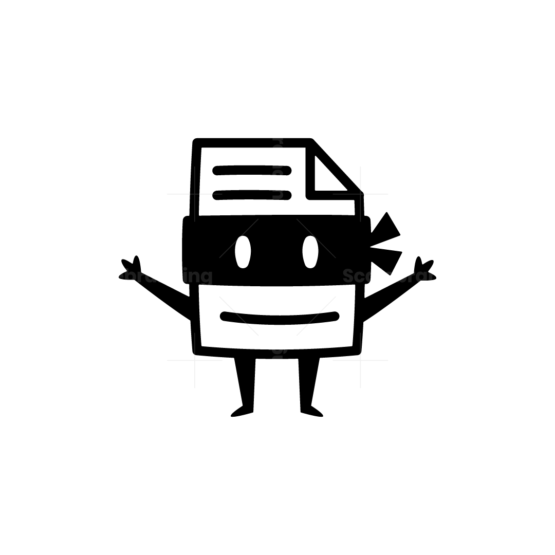 Ninja Paper File Bot Logo | Scalebranding