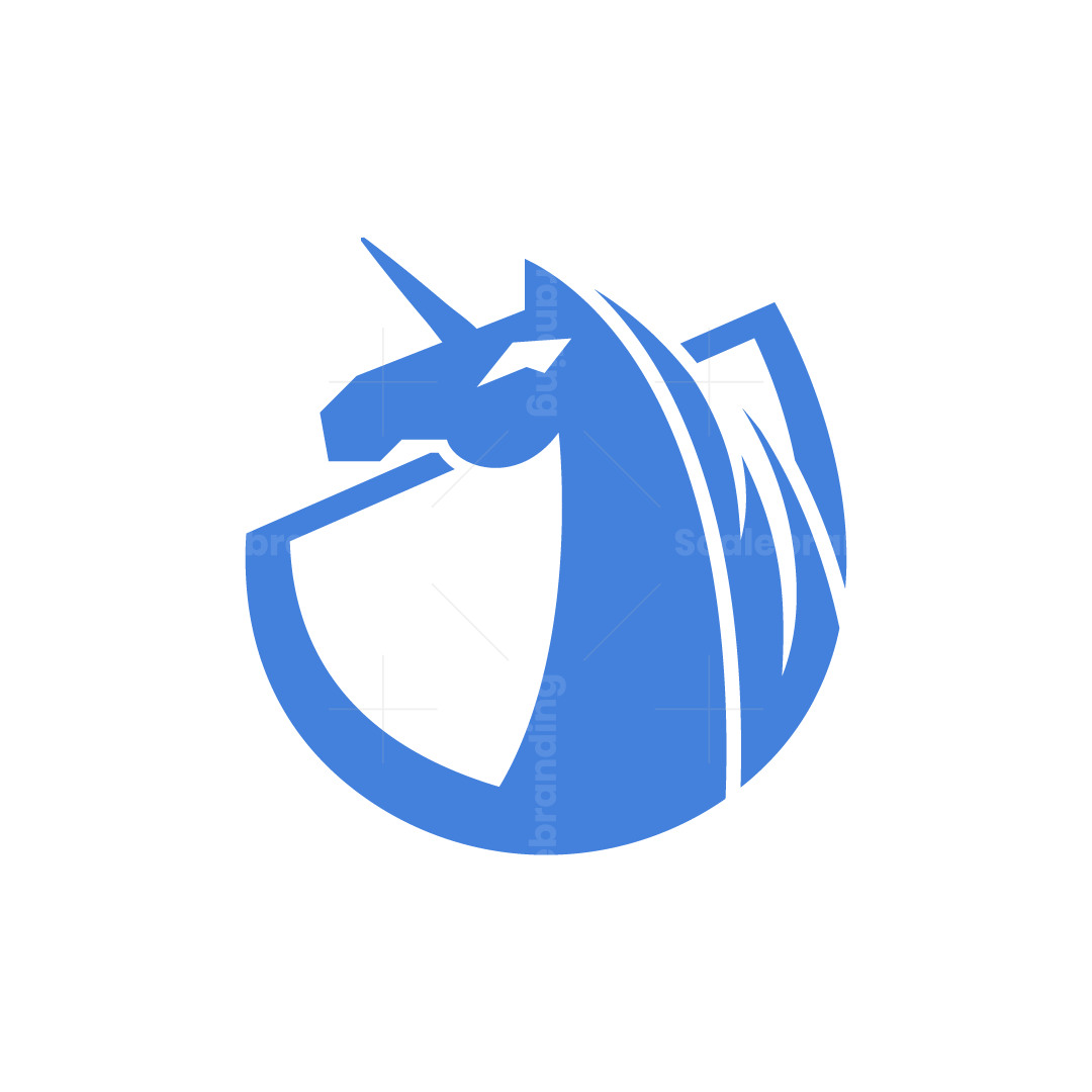 elegant unicorn shield confident logo | Scalebranding
