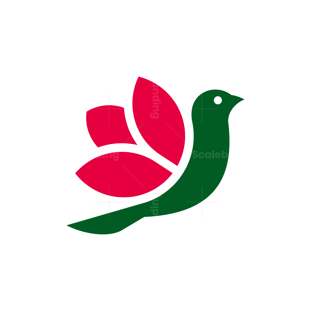 Lotus flower Bird Fly logo | Scalebranding