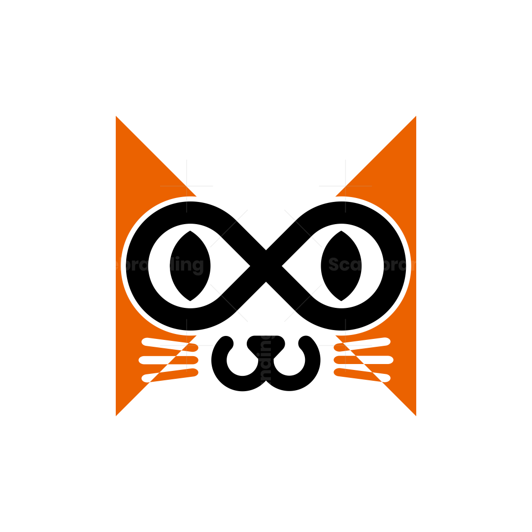 Cute Infinity Cat Mask logo | Scalebranding