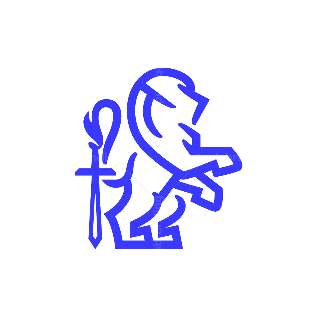 Blue Lion Crown Logo