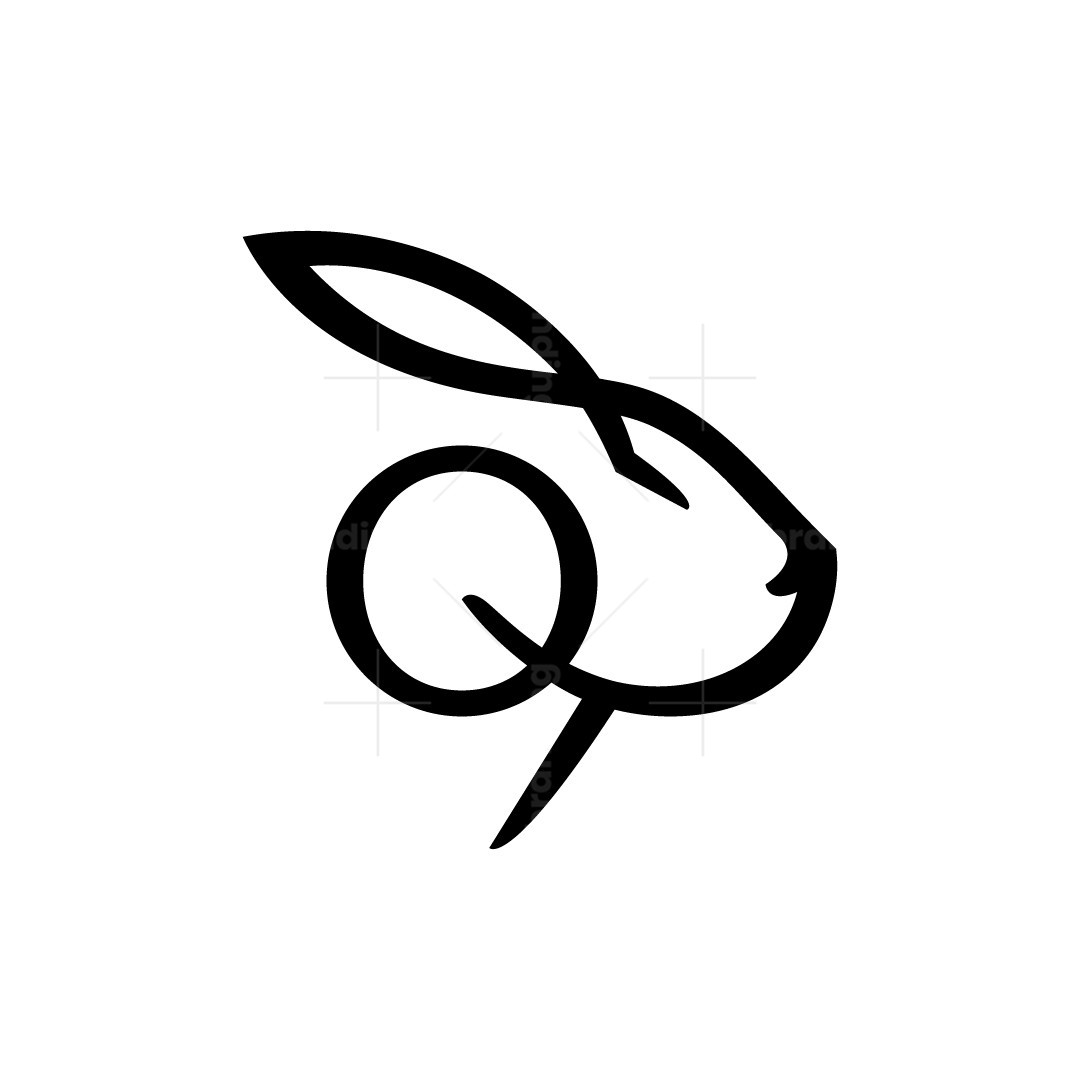 Hare Logo Rabbit Head Logo Bunny Logo Letter Q Rabbit Logo | Scalebranding