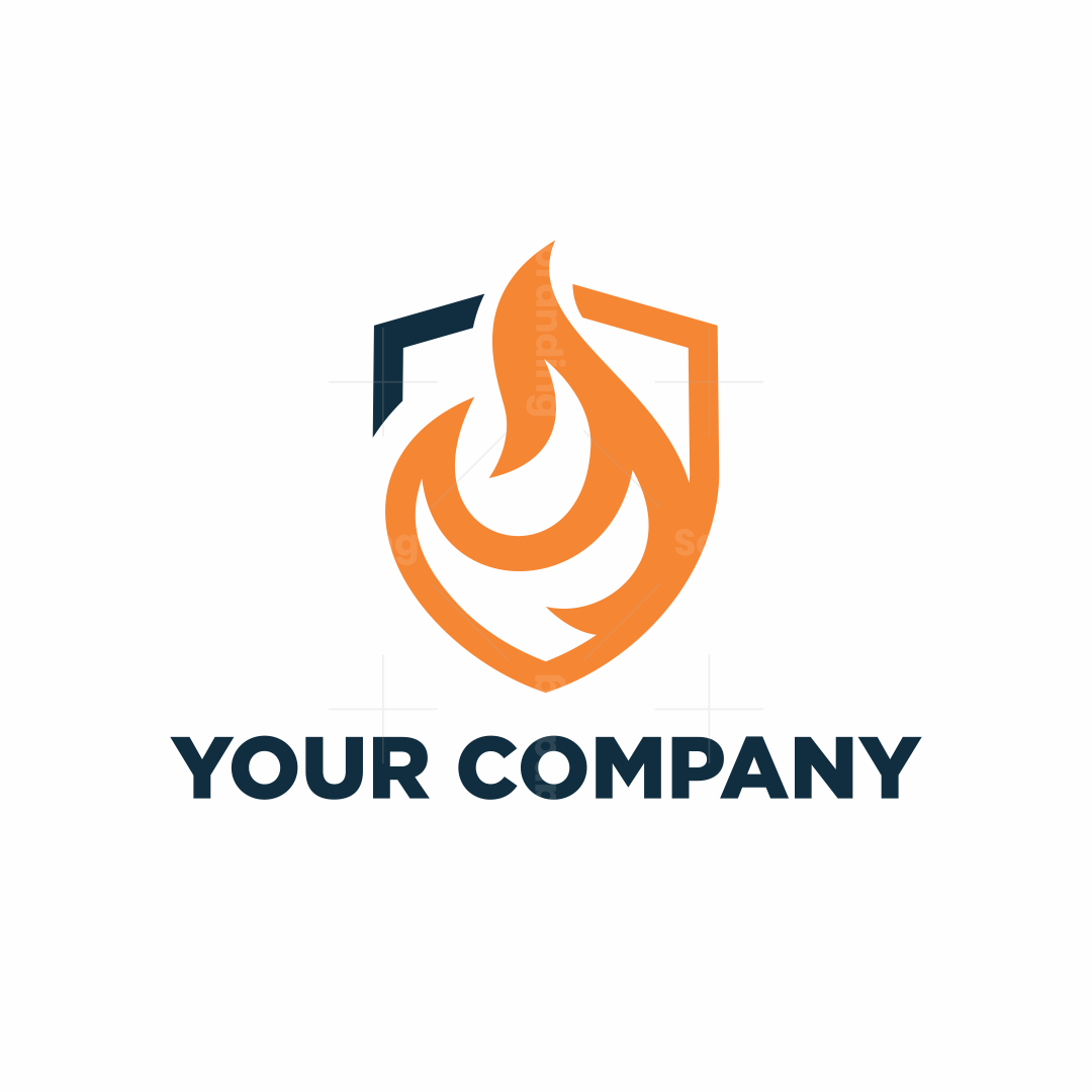Fire Shield Protection Simple Logo | Scalebranding