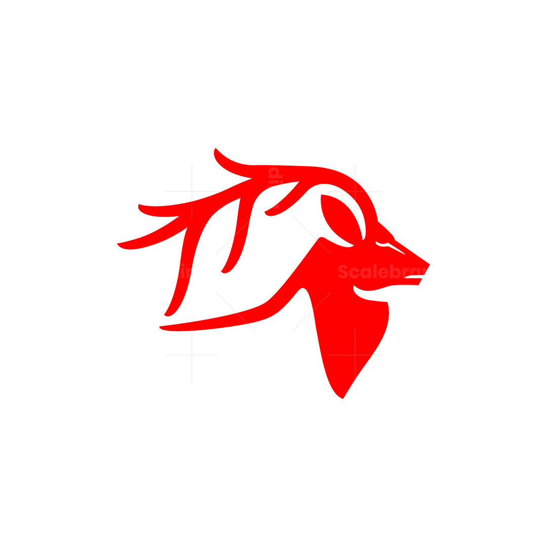 Stag Logo Elk Logo Stylized Deer Logo Brave Black Deer Logo | Scalebranding