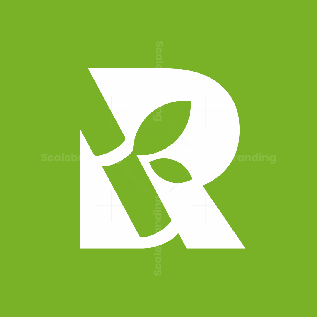 Letter R Bamboo Simple Logo | Scalebranding