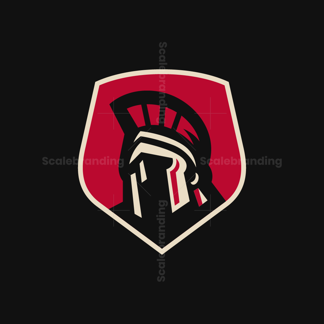 Spartan Helmet Army Shield Logo | Scalebranding