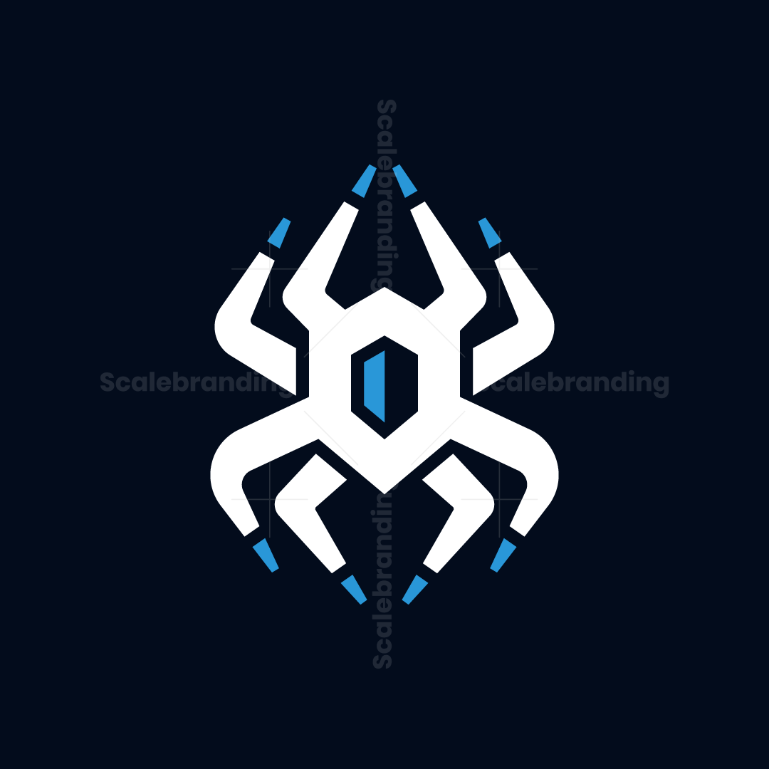Modern Unique Spider Shield Logo | Scalebranding