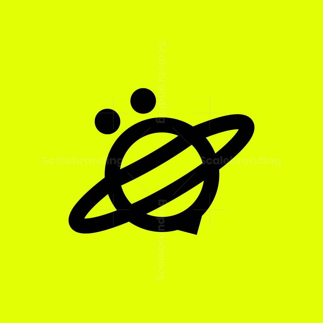 Minimal Bee And Planet Logo | Scalebranding