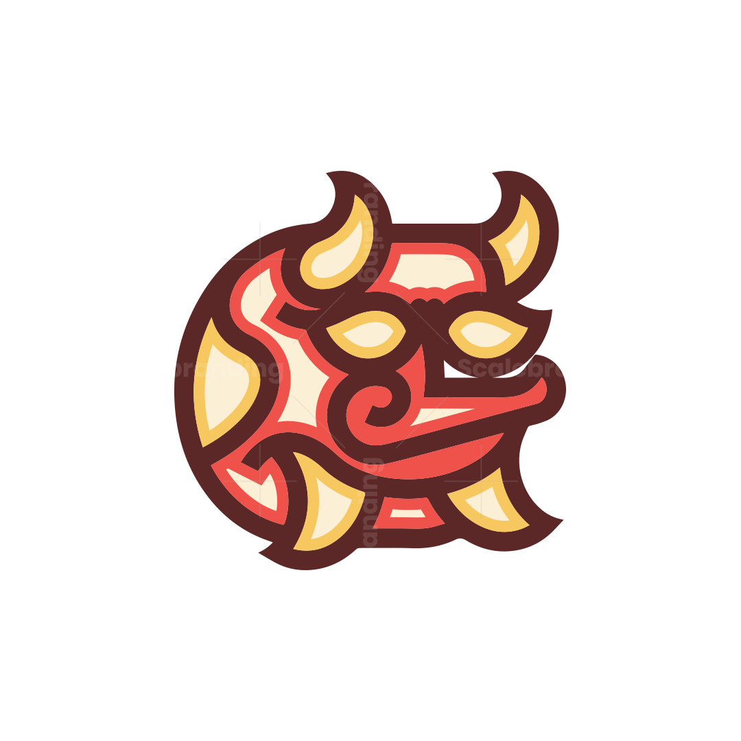 Red Oni Demon Mask Mascot Logo | Scalebranding