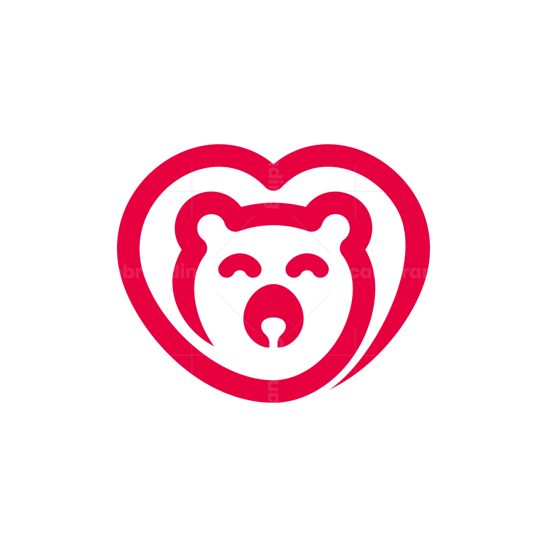Modern Romantic Love Bear logo | Scalebranding