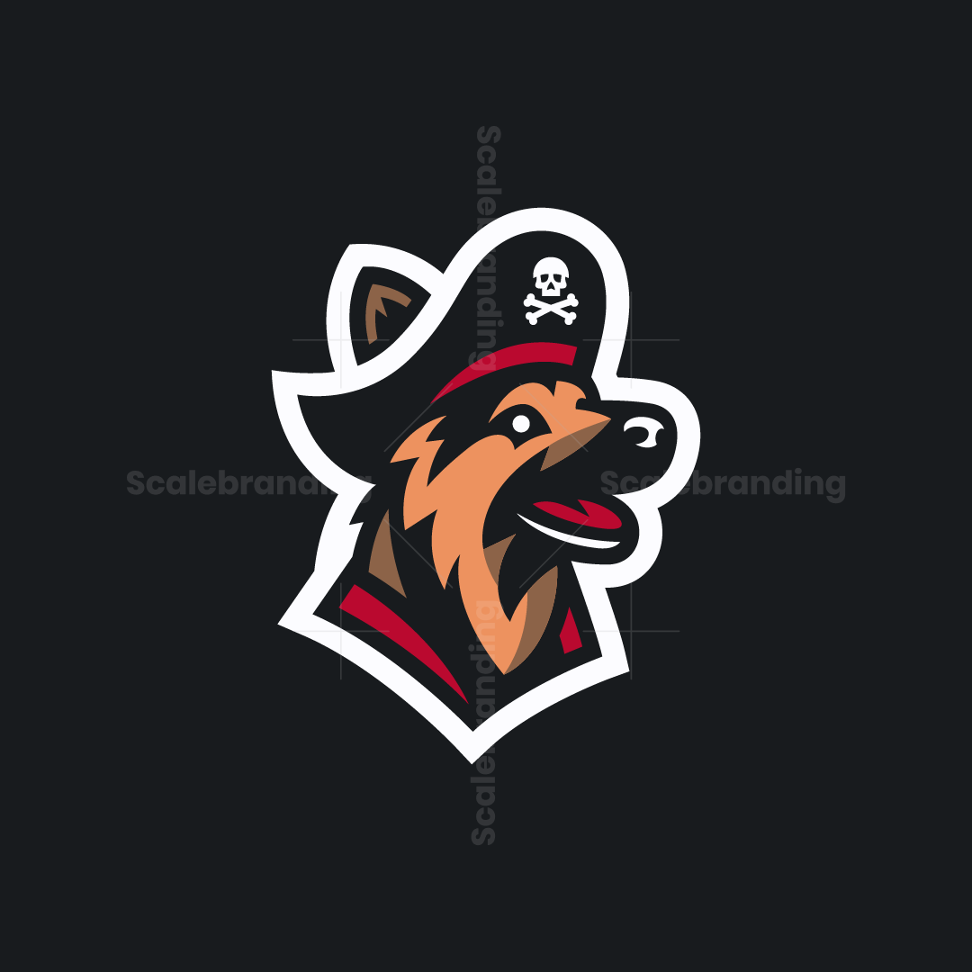 Pirate Shepherd Dog Mascot Logo | Scalebranding