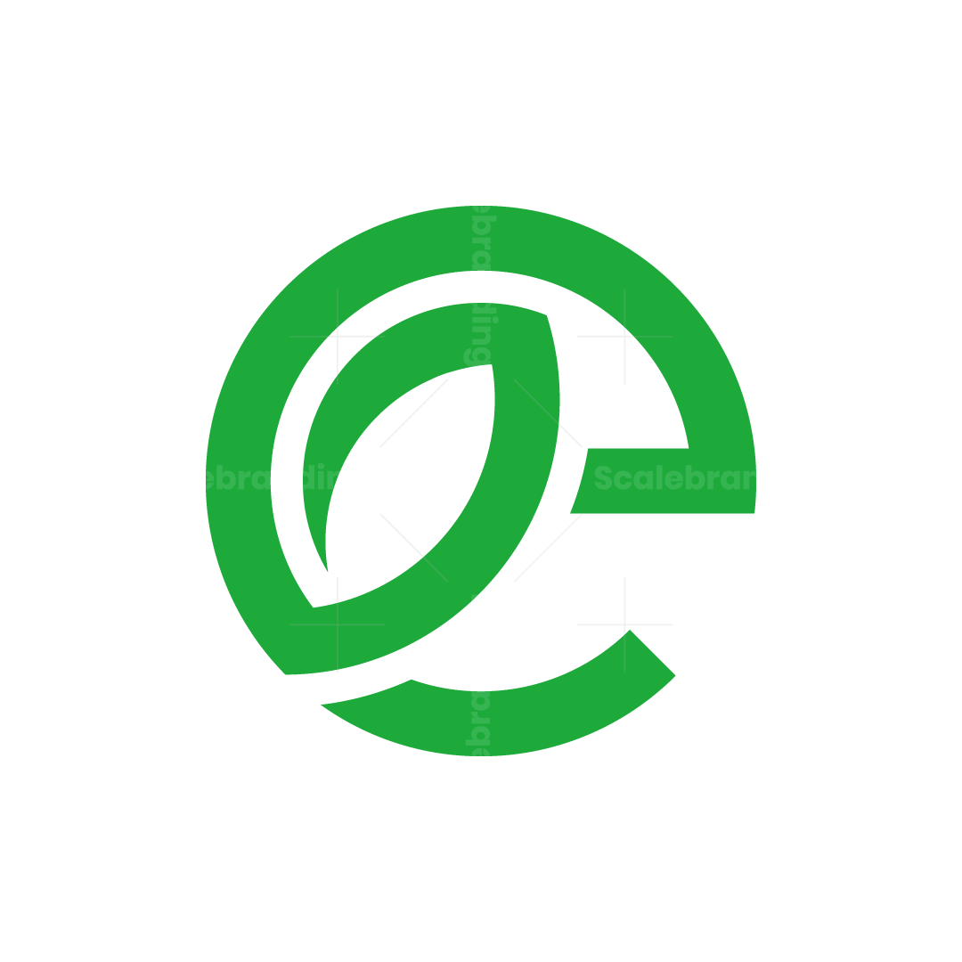 Letter G or E Leaf Logo | Scalebranding