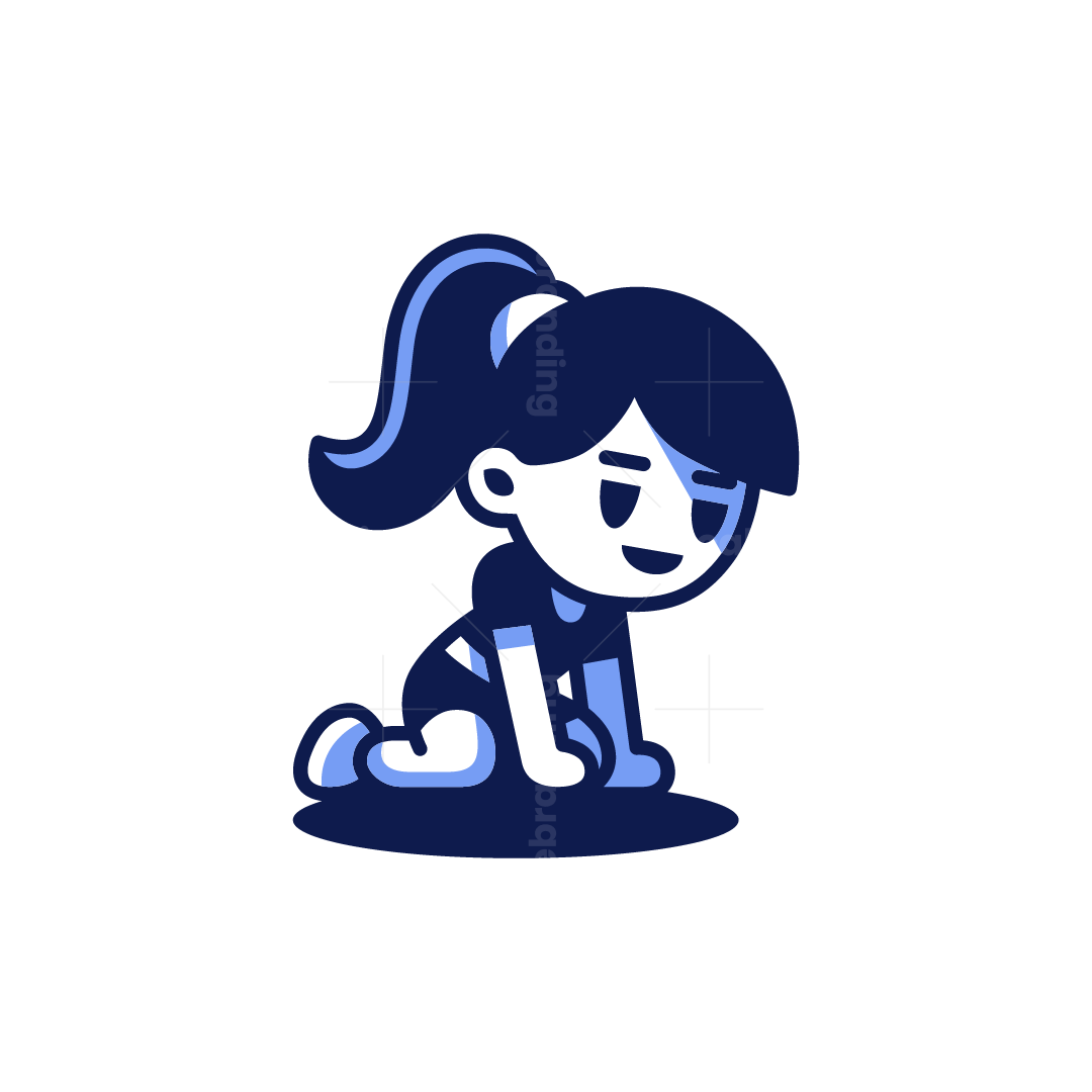 Runner Athlete Girl Mascot Logo | Scalebranding