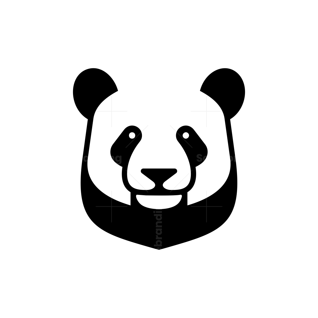 Minimalist Panda Face Logo Design | Scalebranding