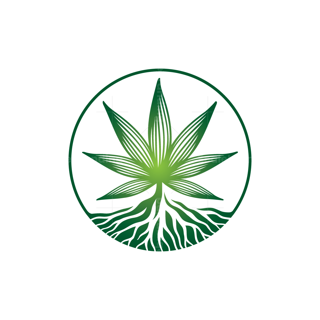 Cannabis Tree Root Grow Logo | Scalebranding