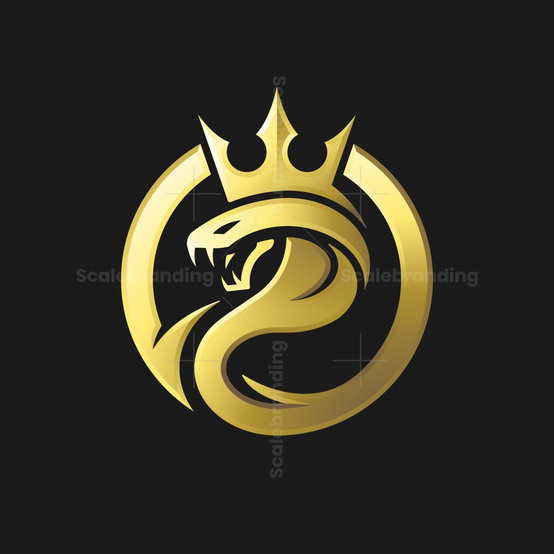 King Of Royal Golden Snake Logo | Scalebranding