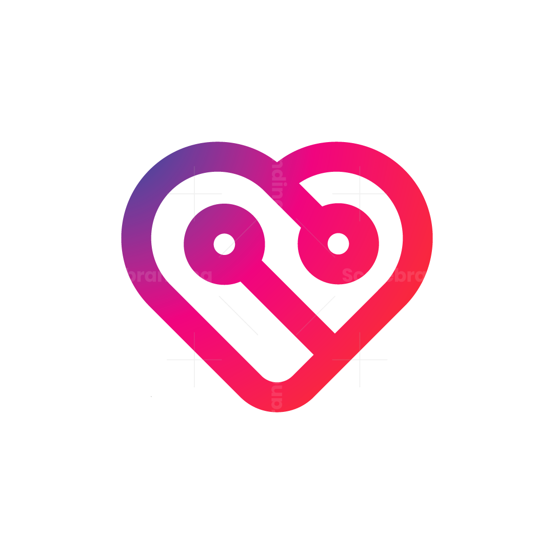 Digital Love Technology Heart logo | Scalebranding