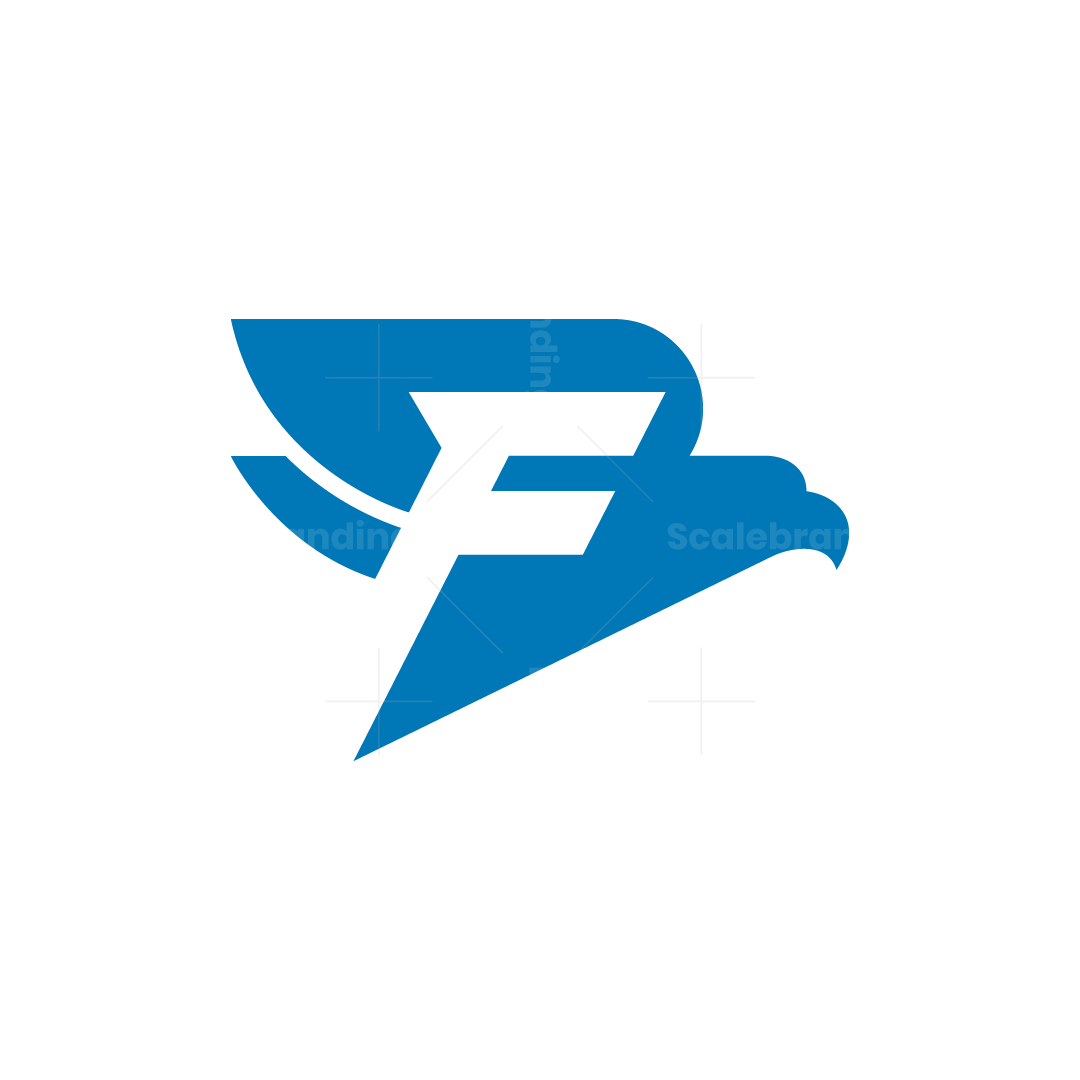Modern Letter F With Falcon Logo | Scalebranding