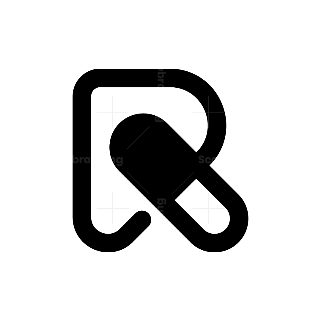 Letter R Capsule Pill Logo | Scalebranding