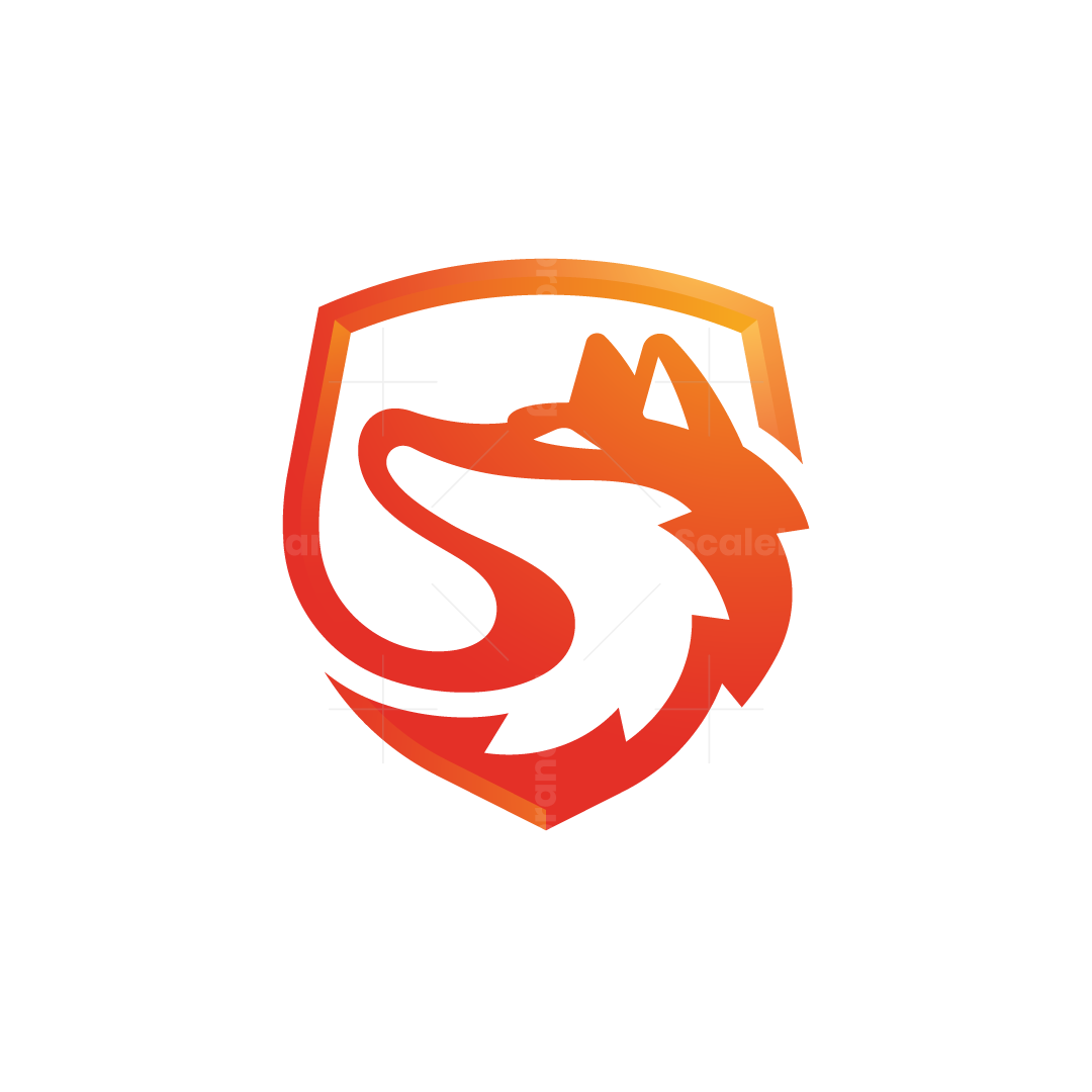 Dynamic Fox Shield Proud Logo | Scalebranding
