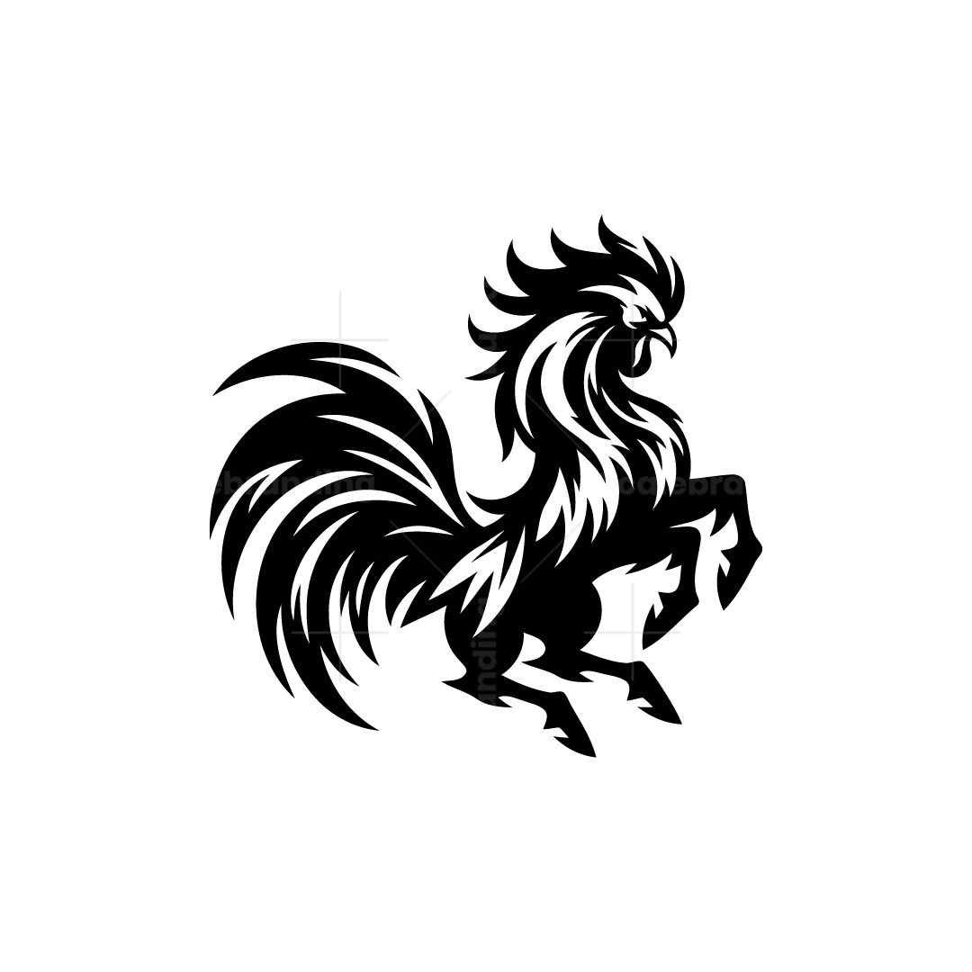 Iconic stylized Heraldic Rooster Logo | Scalebranding