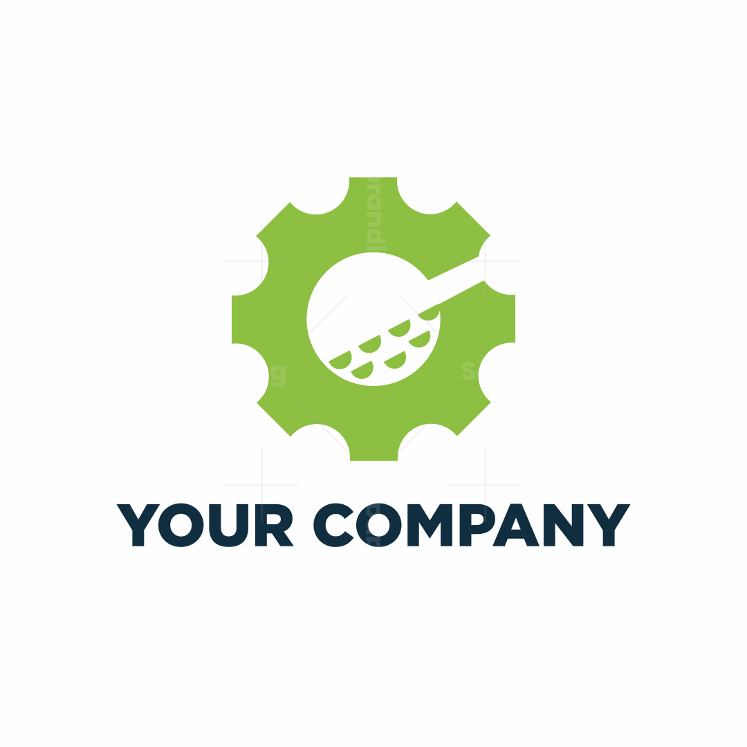 Golf Mechanical Gear Simple Logo | Scalebranding