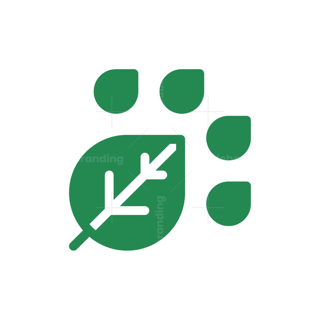 Green dog paw-leaf Logo | Scalebranding