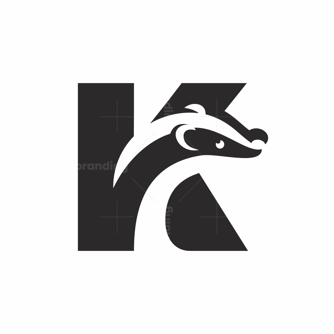 Letter K Badger Combination Logo | Scalebranding