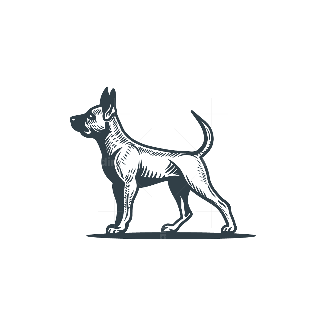 Elegant Standing Dog Logo Design | Scalebranding