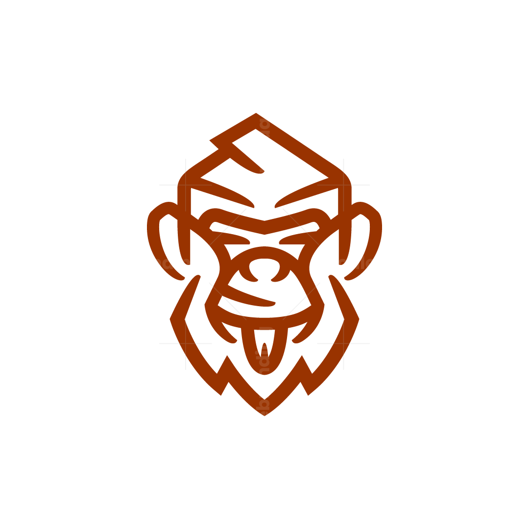 Brown Mocking Monkey Logo | Scalebranding