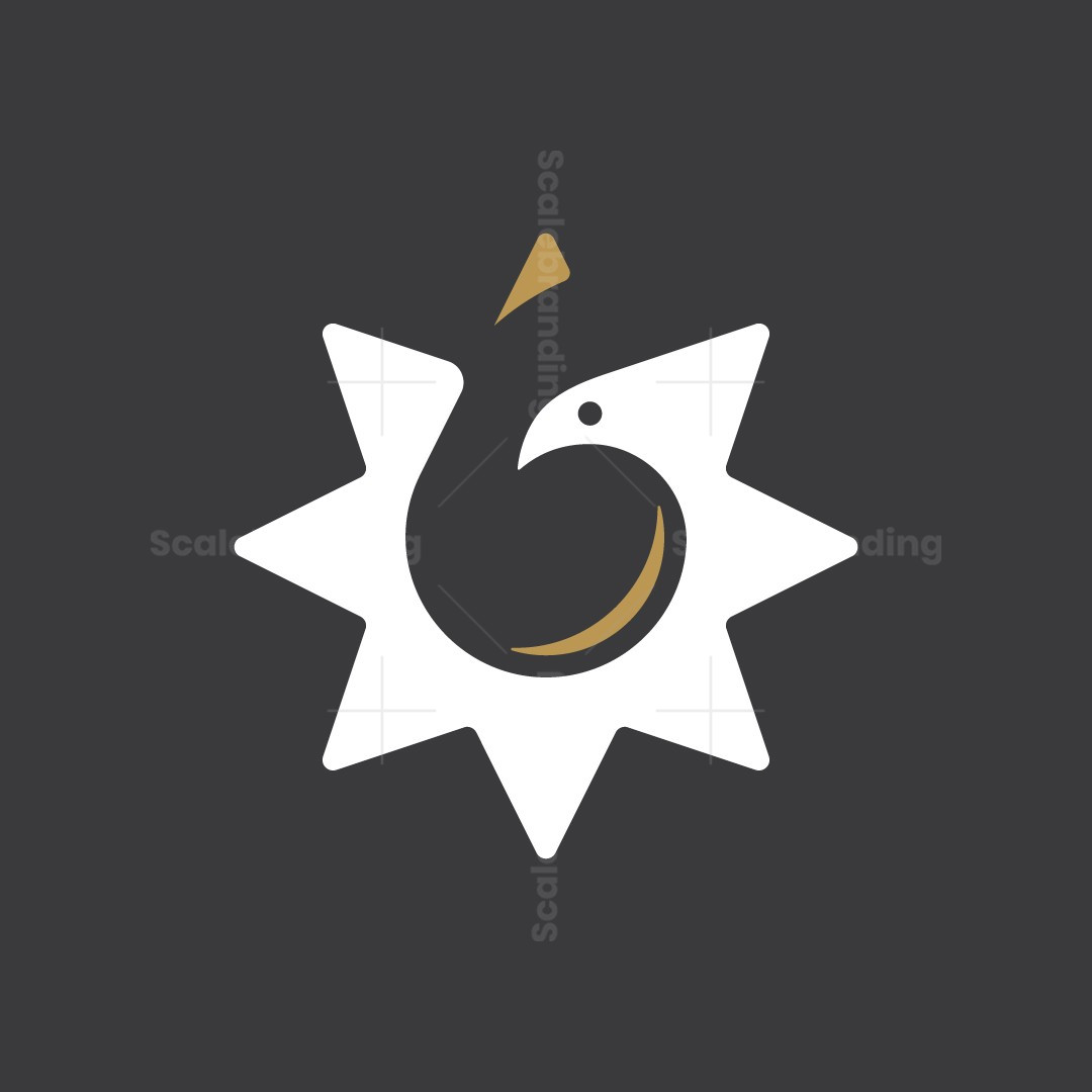 Bird Profile Liquid Drop Logo | Scalebranding